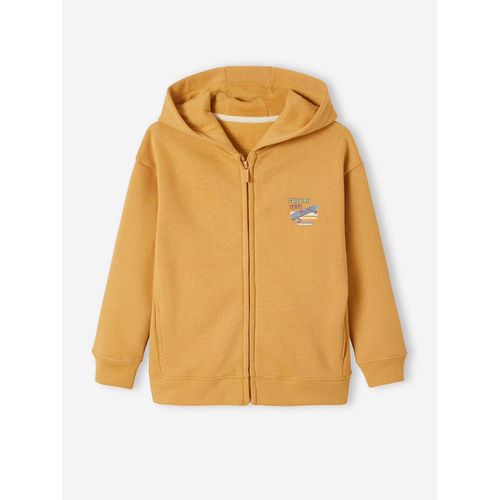 Sweat à Capuche Zippé Animation Poitrine Garçon - Jaune - Prix en ...